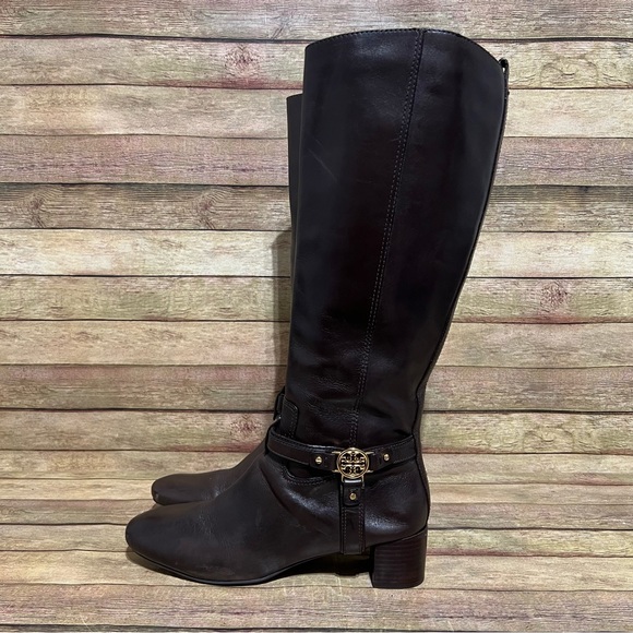 Tory Burch | Shoes | Tory Burch Brown Leather Donovan Riding Boots ...